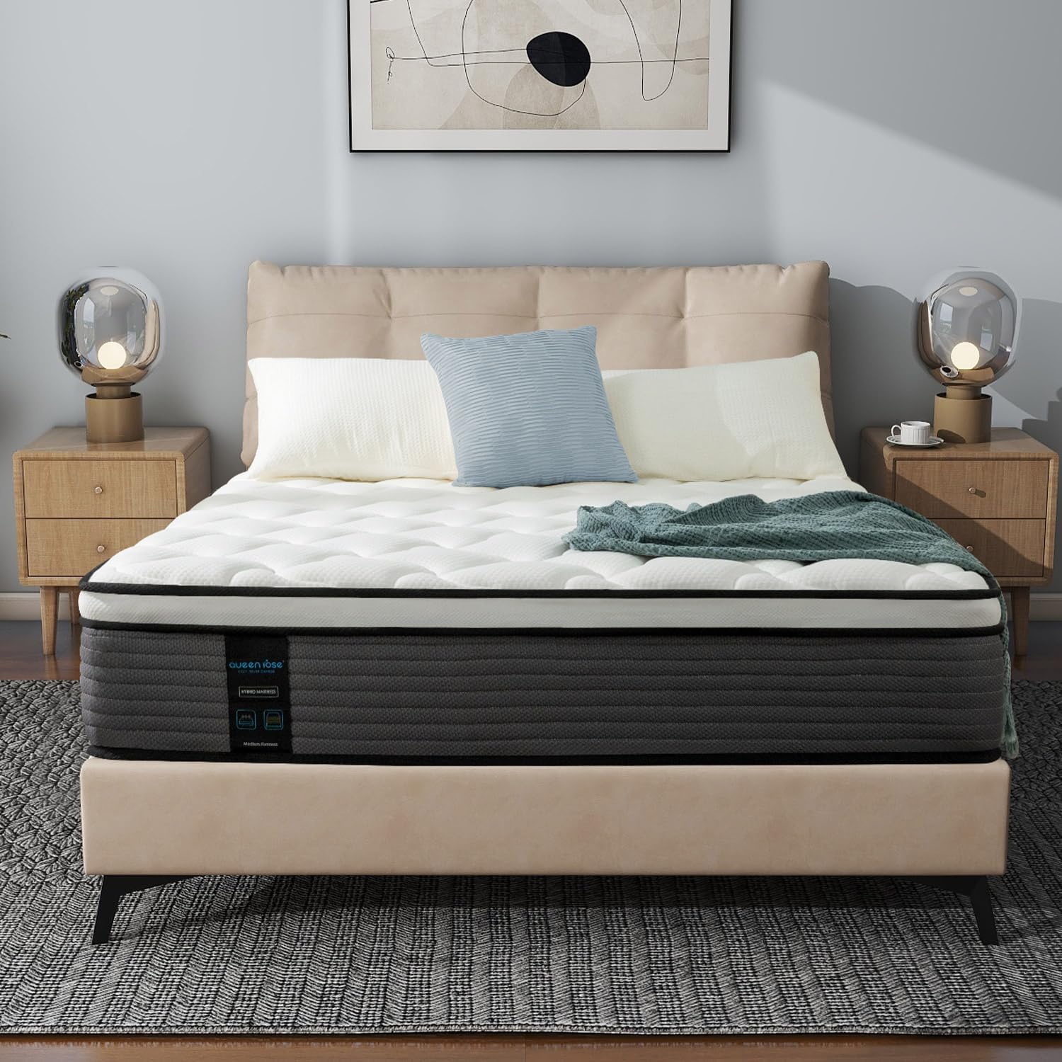 Amazon.com: KOW 12 Inch Twin Mattress with Gel Memory Foam and ...