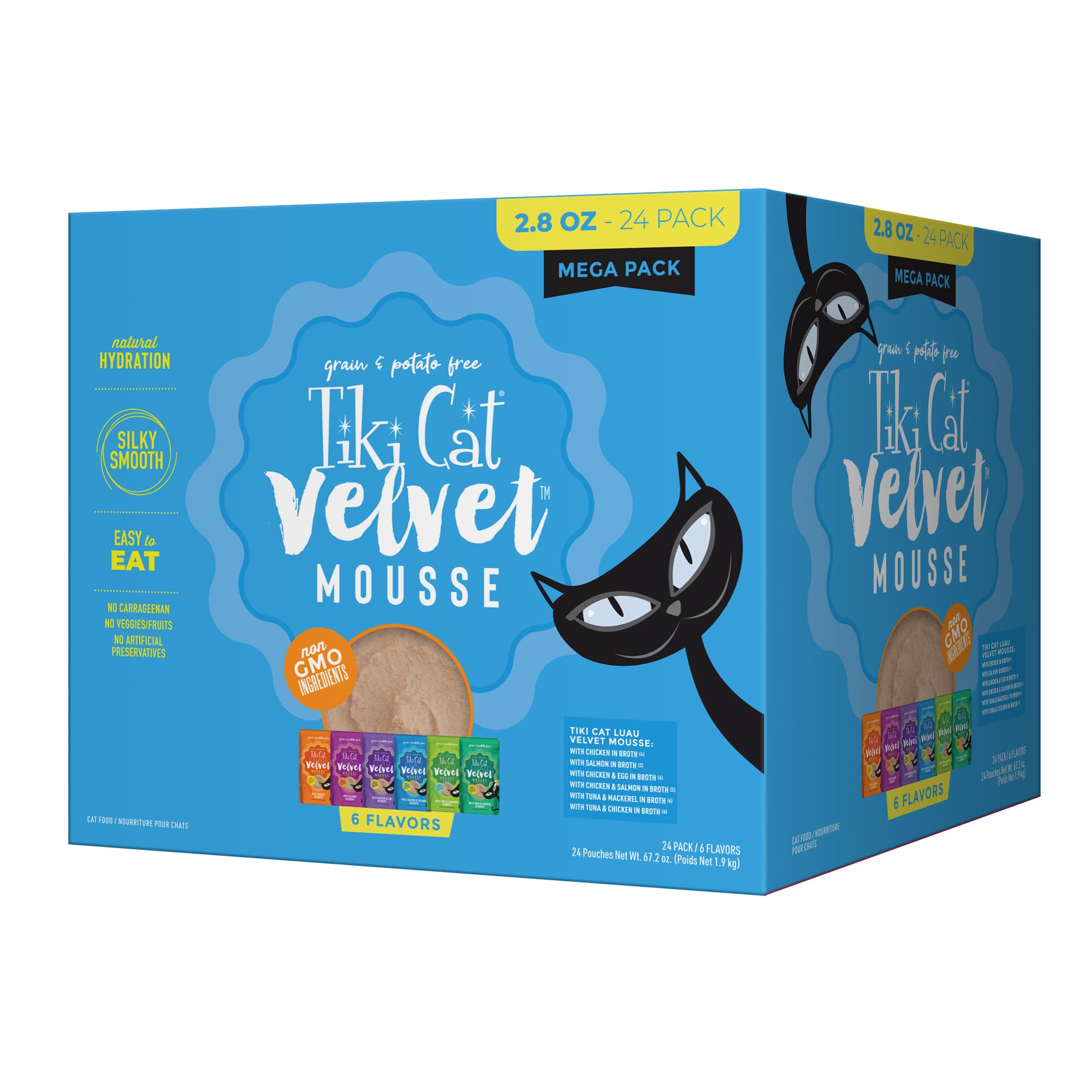Amazon.com : Tiki Cat Luau Velvet Mousse Wet Cat Food, 24 Count Mega ...