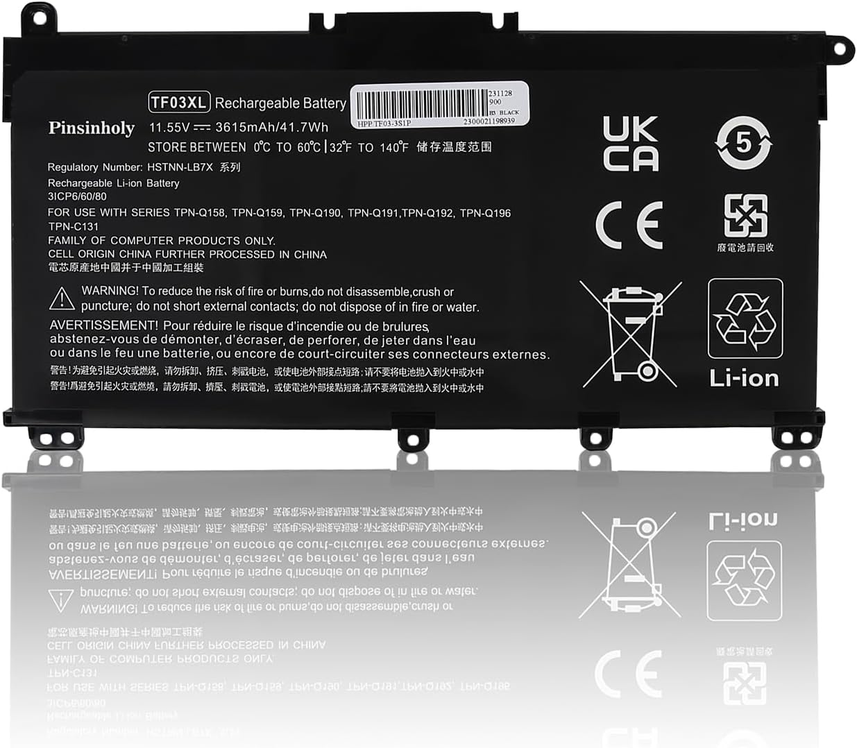 Pinsinholy TF03XL 920070-855 Laptop Battery for HP Pavilion 14-BF 14-BK ...