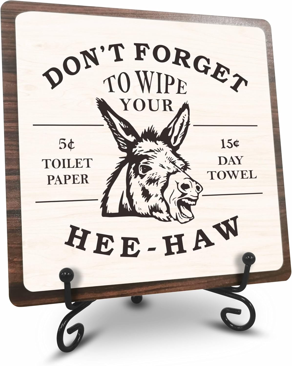 Amazon.com: 5" Wooden Sign Gift With Iron Stand-DON'T FORGET TO WIPE ...