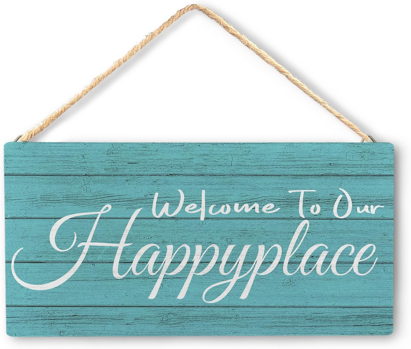 Amazon.com: Welcome To Our Happy Place Sign Personalized Front Door ...