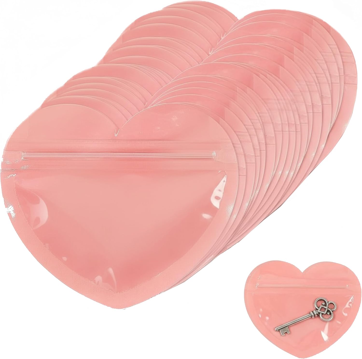 Amazon.com: Muimurex 100 Pcs Heart Shaped Jewelry Bags, 3.4x4 Inch ...