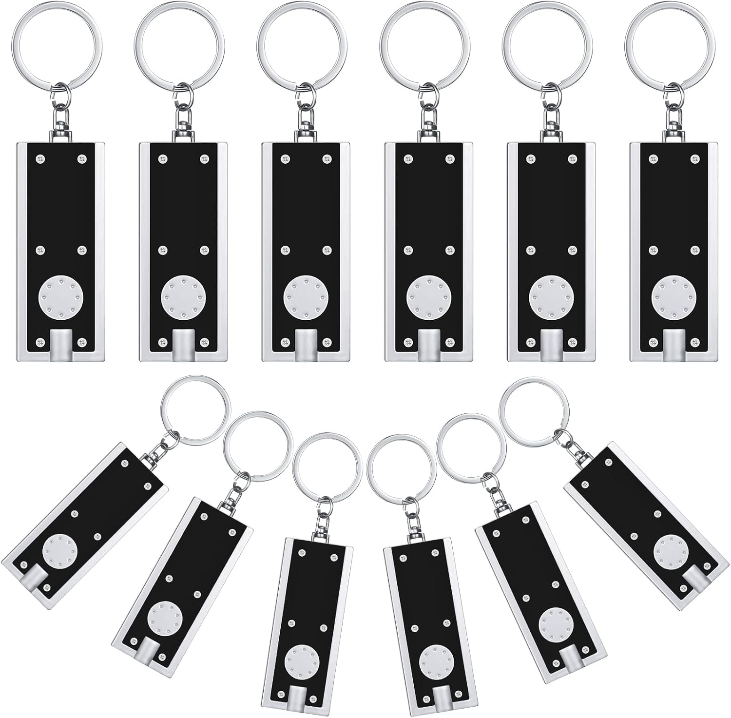 Amazon.com: 12 Pcs Mini LED Keychains Light Torch Flashlight Key Ring ...