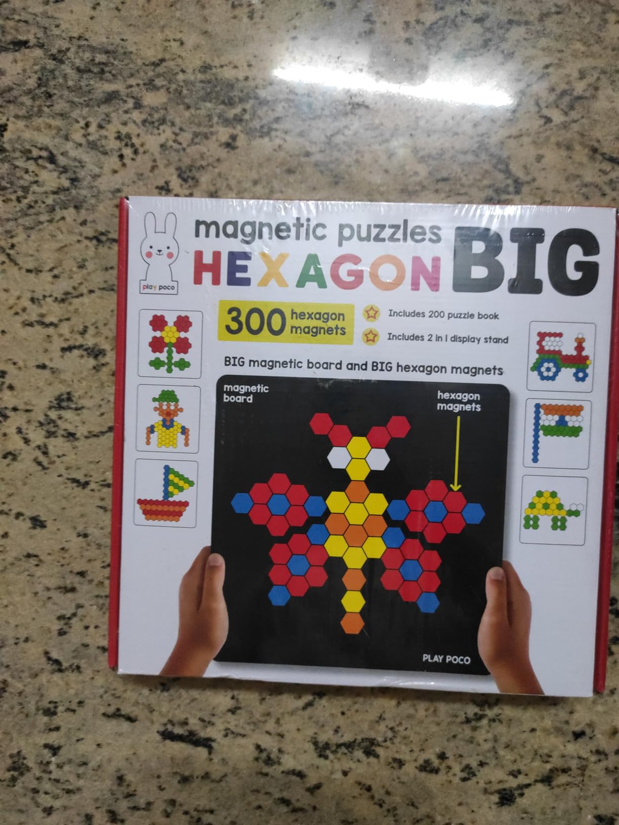 Buy Play Poco Magnetic Puzzles Jumbo Hexagon - Includes 300 Big Magnets ...