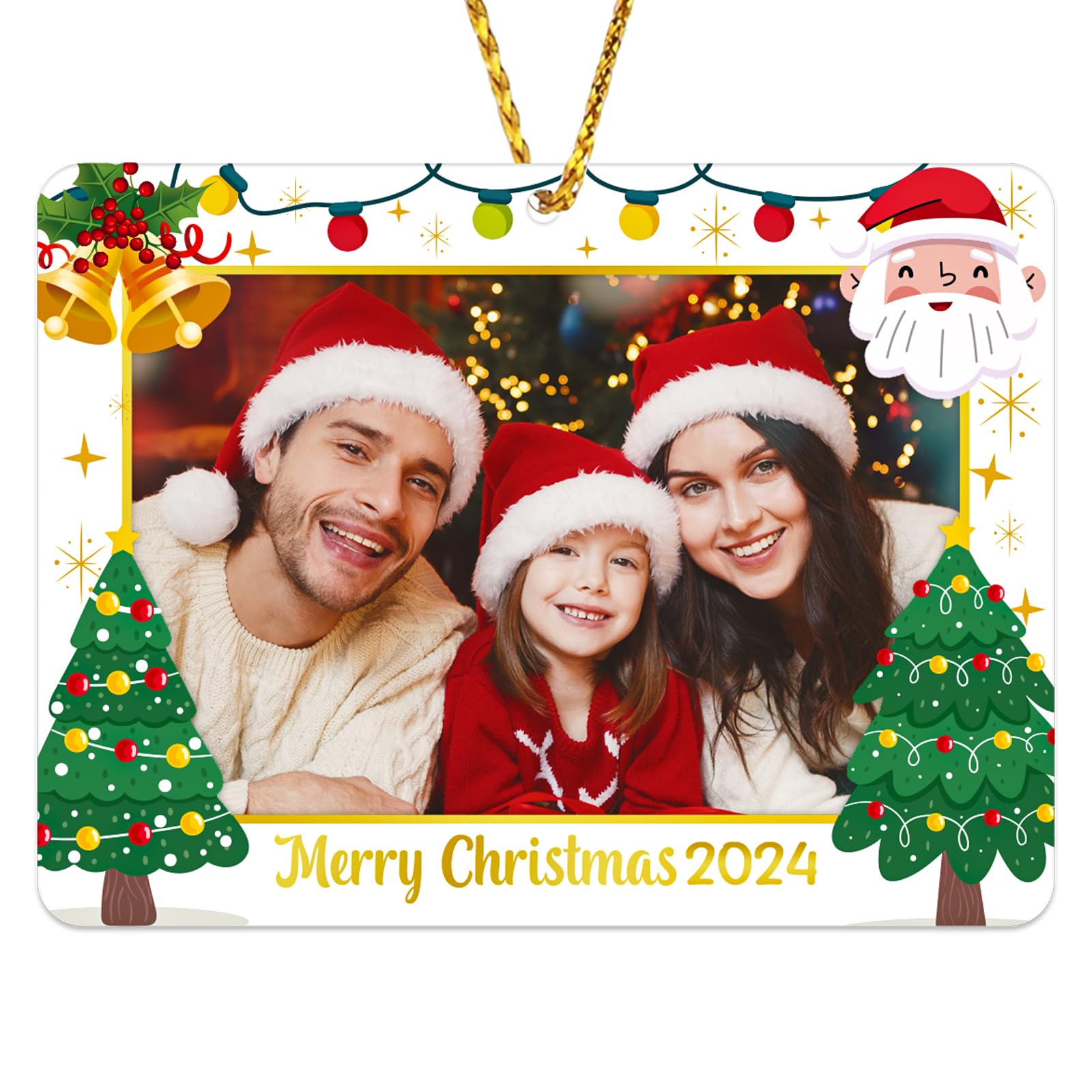 Amazon.com: JUESMOS Picture Frames Christmas Ornaments 2024 Christmas ...