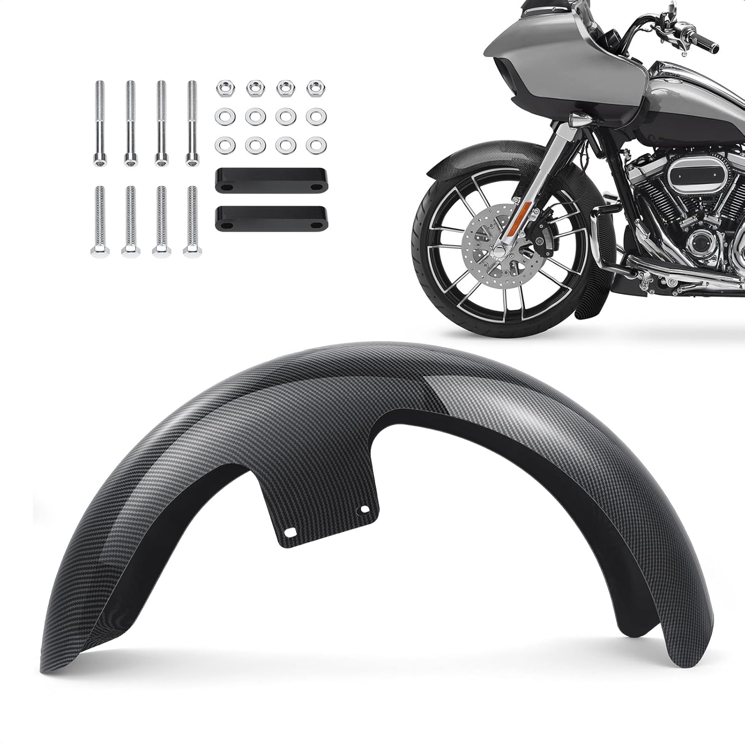 Amazon.com: 21 Inch Wrap Front Fender for Harley Davidson, Motorcycle ...