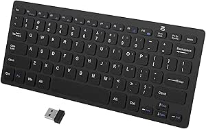 Amazon.com: JETech Ultra-Slim 2.4G Wireless Keyboard for Windows (Black ...