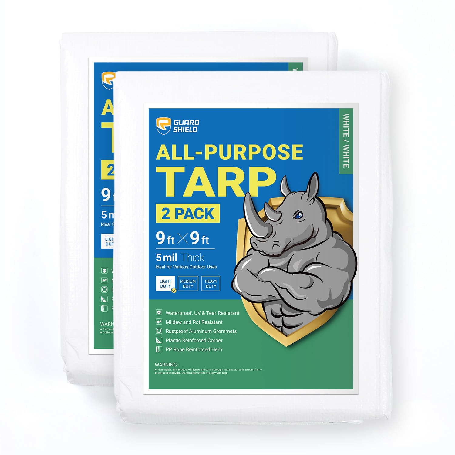 Snapklik.com : GUARD SHIELD Tarp White 9x9 Feet Multi Purpose ...