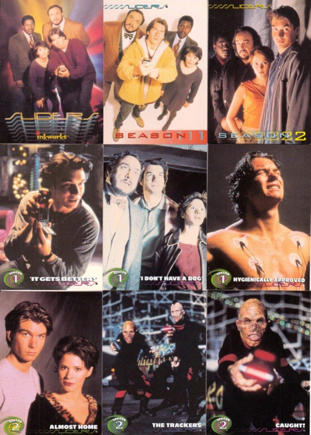 SLIDERS TELEVISION SHOW 1997 INKWORKS COMPLETE BASE CARD SET OF 72 at ...