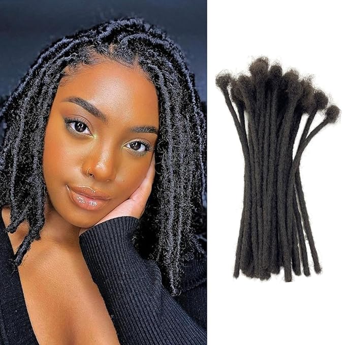 Amazon.com : 0.8cm 8Inch 20 Strands Loc Extensions Human Hair 100% ...