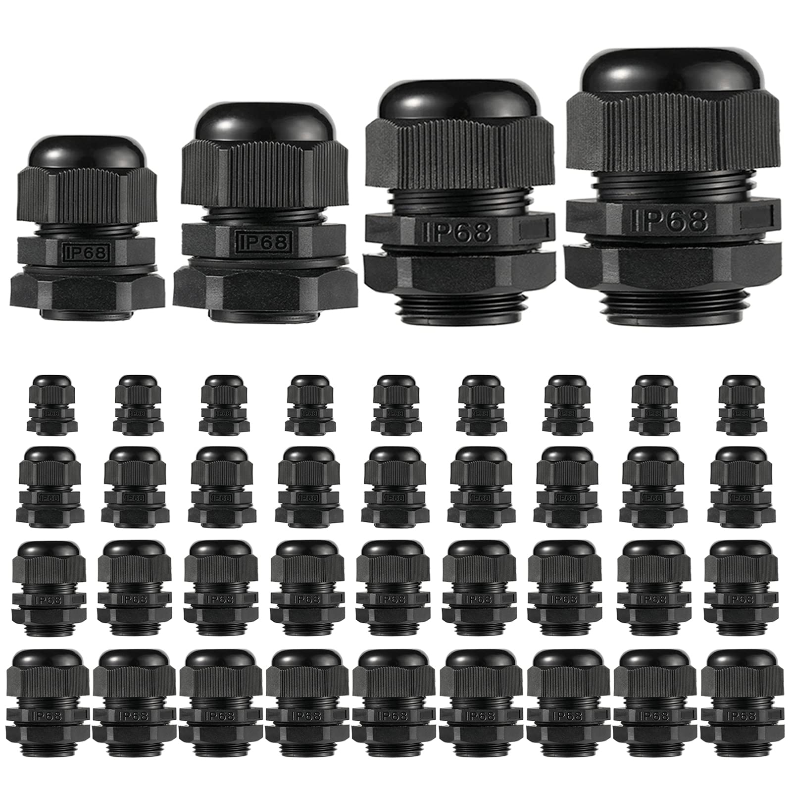 Snapklik.com : PENGLIN Cable Glands NPT Nylon Cable Connector, Strain ...