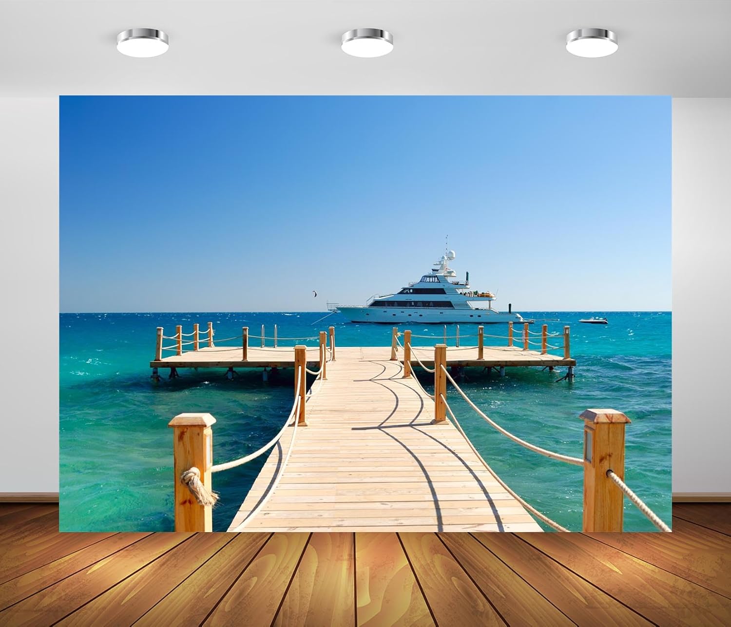 Amazon.com : BELECO 7x5ft Fabric Cruise Ship Backdrop Blue Sea Cruise ...
