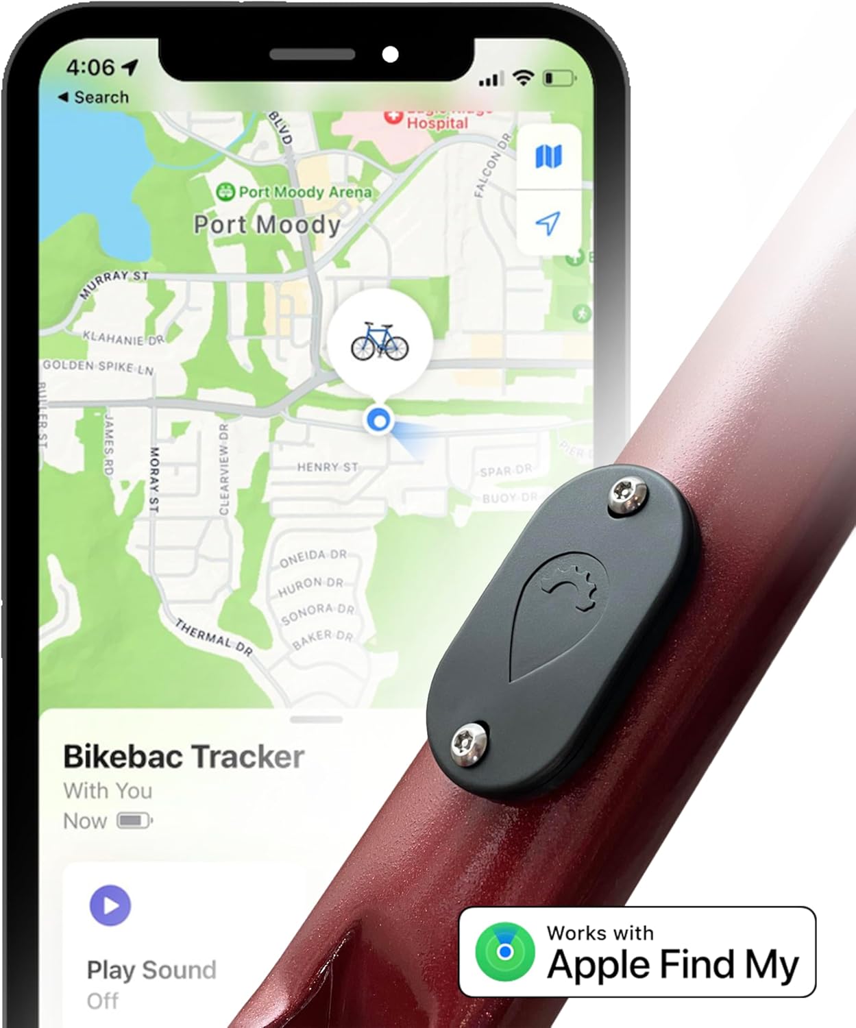 Bikebac Tracker - Bike Tracker with Apple Find My - Global GPS Location ...