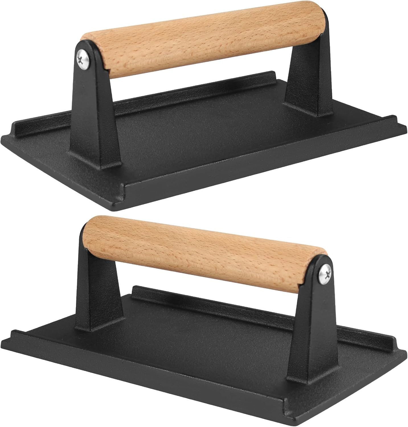 Amazon.com: Yoehka Cast Iron Grill Press-2PCS,Heavy Duty Bacon/Burger ...