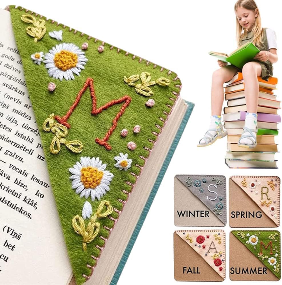 Amazon.com: Leather Square Bookmarks - 3 Pieces Retro Flower Print Book ...