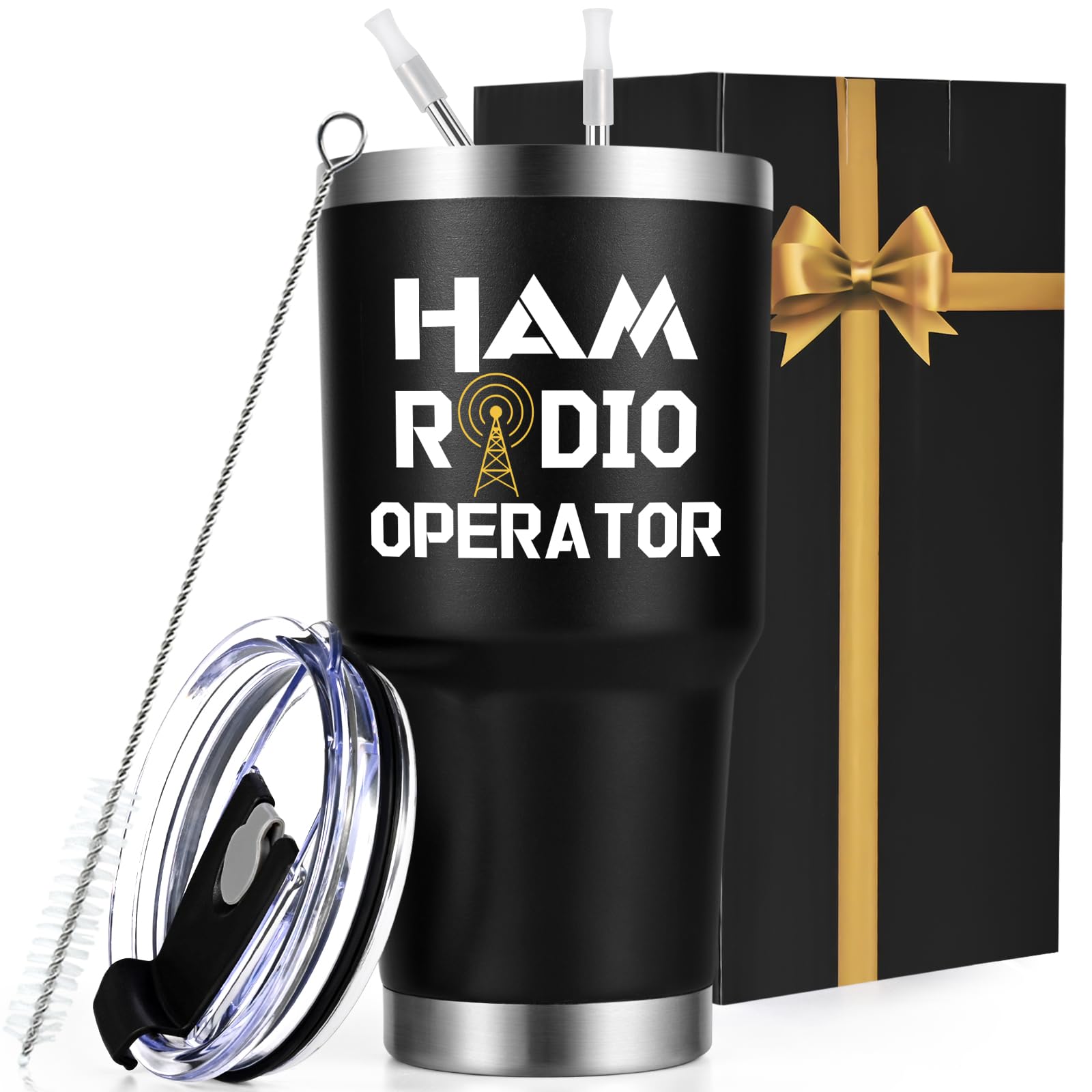 Amazon.com | Qtencas Ham Radio Gifts for Men, 30oz Stainless Steel ...
