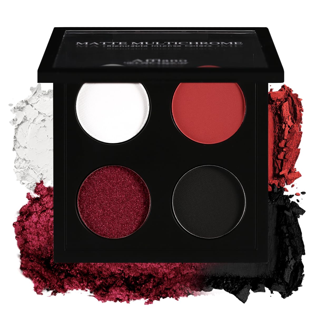 Amazon.com : Afflano Gothic Red Makeup Eyeshadow Palette, Matte White ...