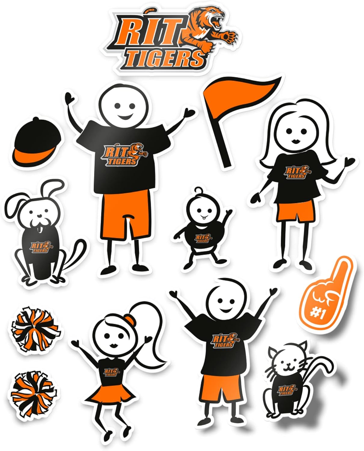 Amazon.com: Rochester Institute of Technology RIT Tigers Sticker Vinyl ...