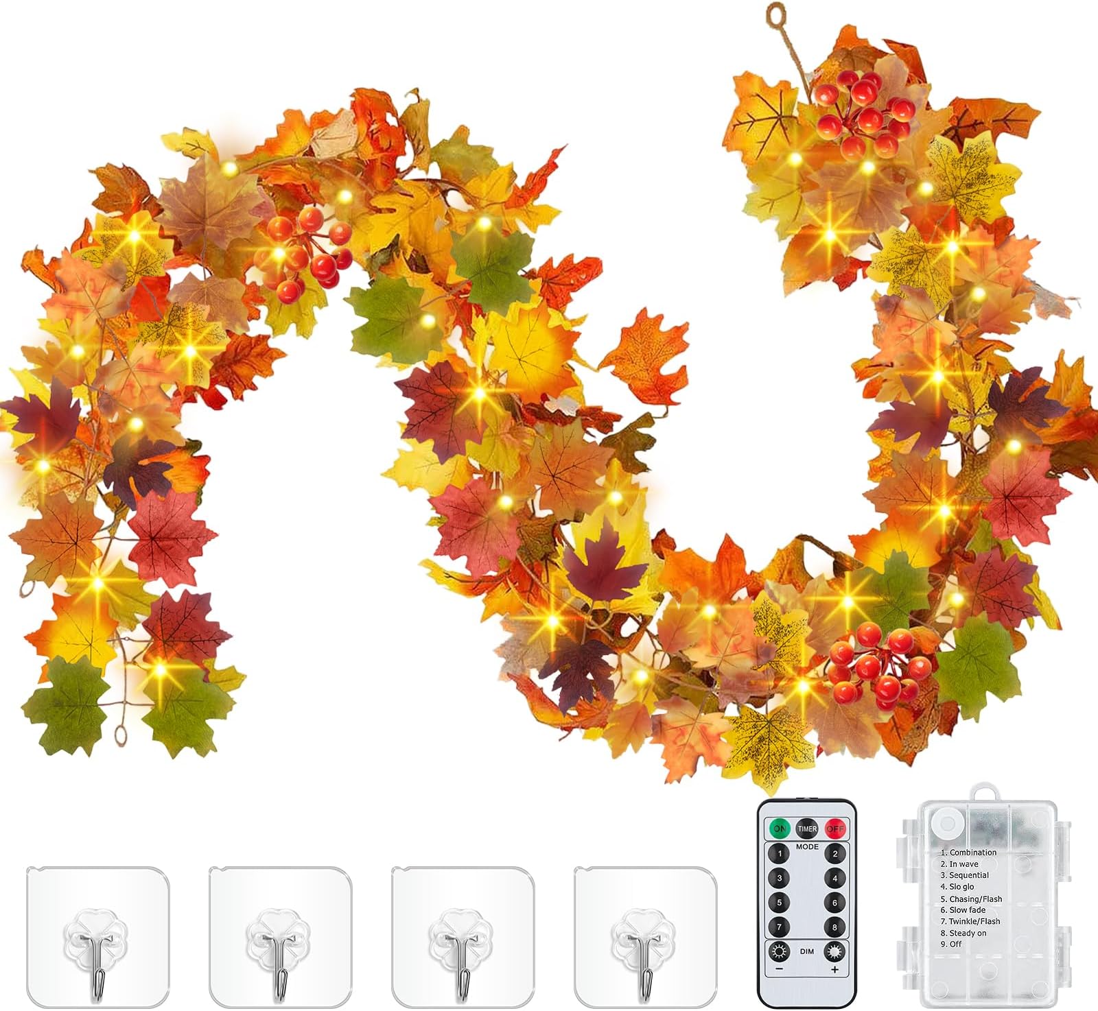 Amazon.com: 2 Pack Fall Decor for Home Thanksgiving Decorations Lighted ...