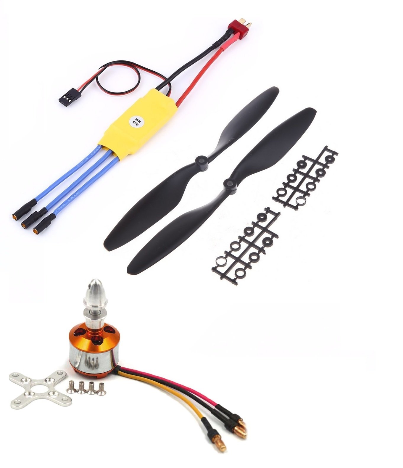 Buy Invento Quadcopter kit BLDC Brushless Motor A2212 1400KV 30A ESC ...