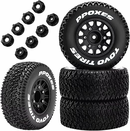Amazon.com: RC Short Course Truck Wheels and Tires with 12mm 14mm 17mm ...