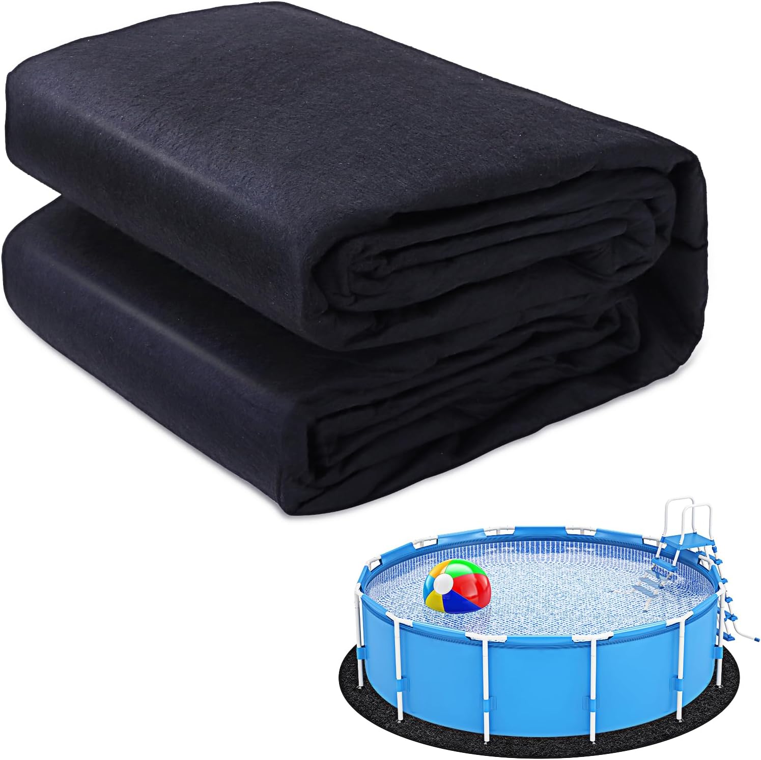 Amazon.com : YZIVTAOTIE 12FT Square Above Ground Pool Floor Liner Pad ...