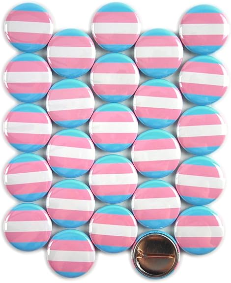 Amazon.com: LGBTQ+ Transgender Pride Flag Pinback Buttons - 1 Inch ...