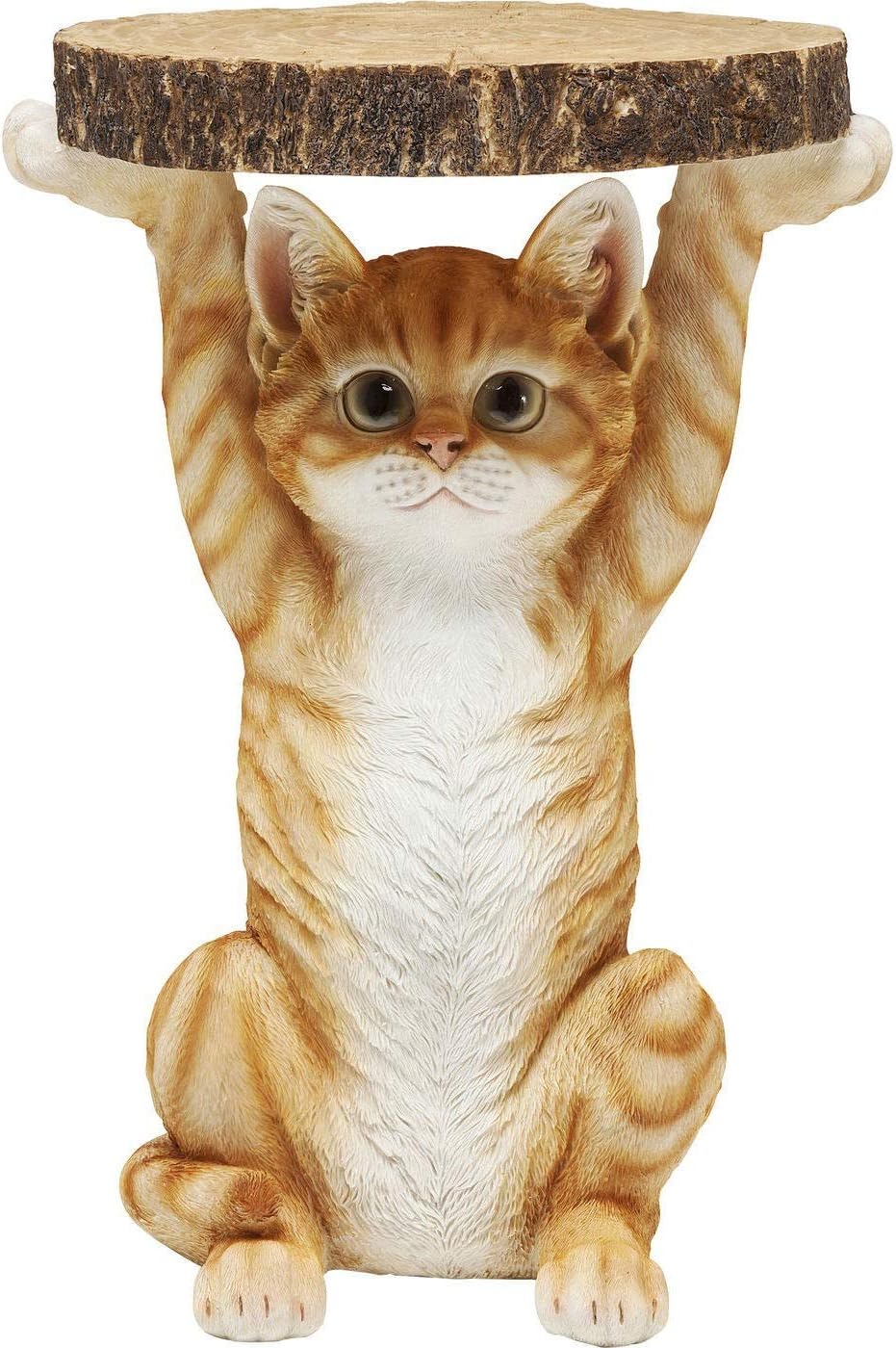 Kare Design side table Animal Ms Cat, brown/orange, round, bedside ...