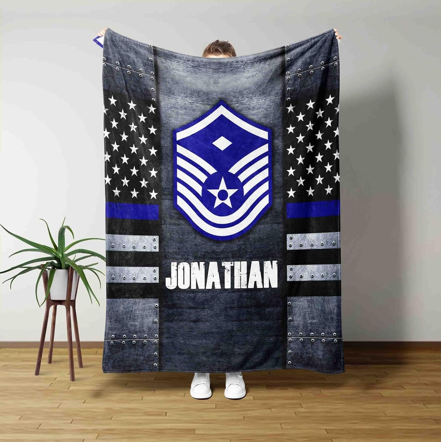 Amazon.com: Personalized Air Force Throw Blanket - Custom Name Military ...