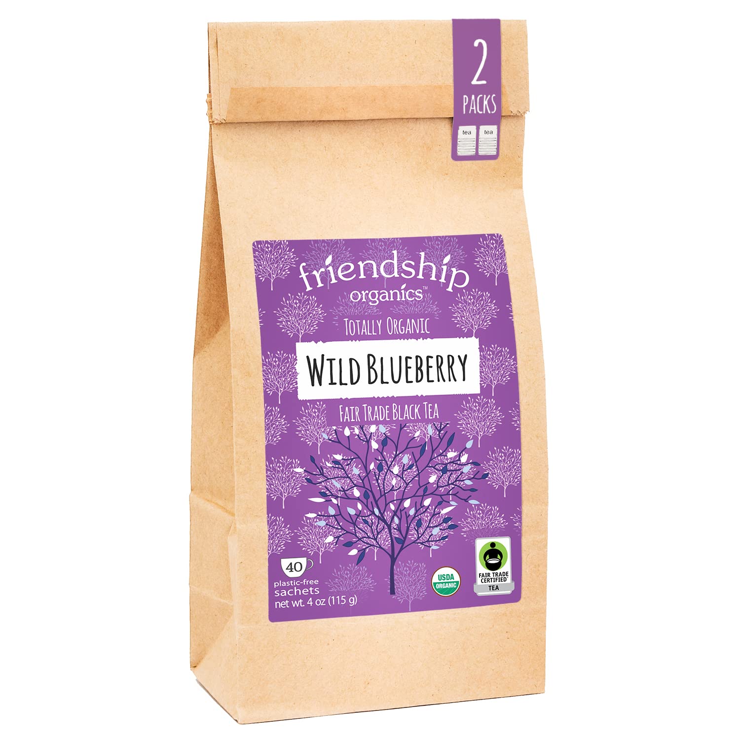 Amazon.com : Friendship Organics Blueberry Tea Bags, Organic and Fair ...