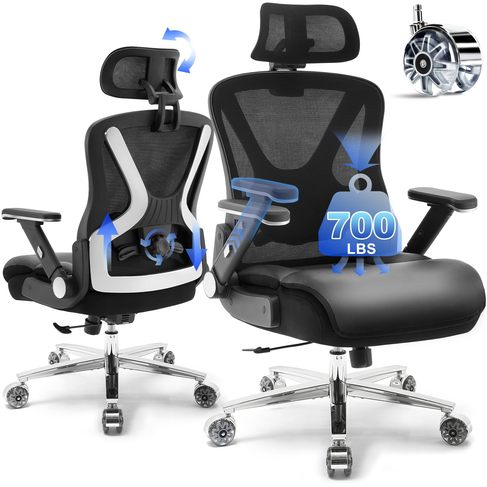 Amazon.com: Estevo Ergonomic Office Chair,Upgrade Big and Tall Office ...