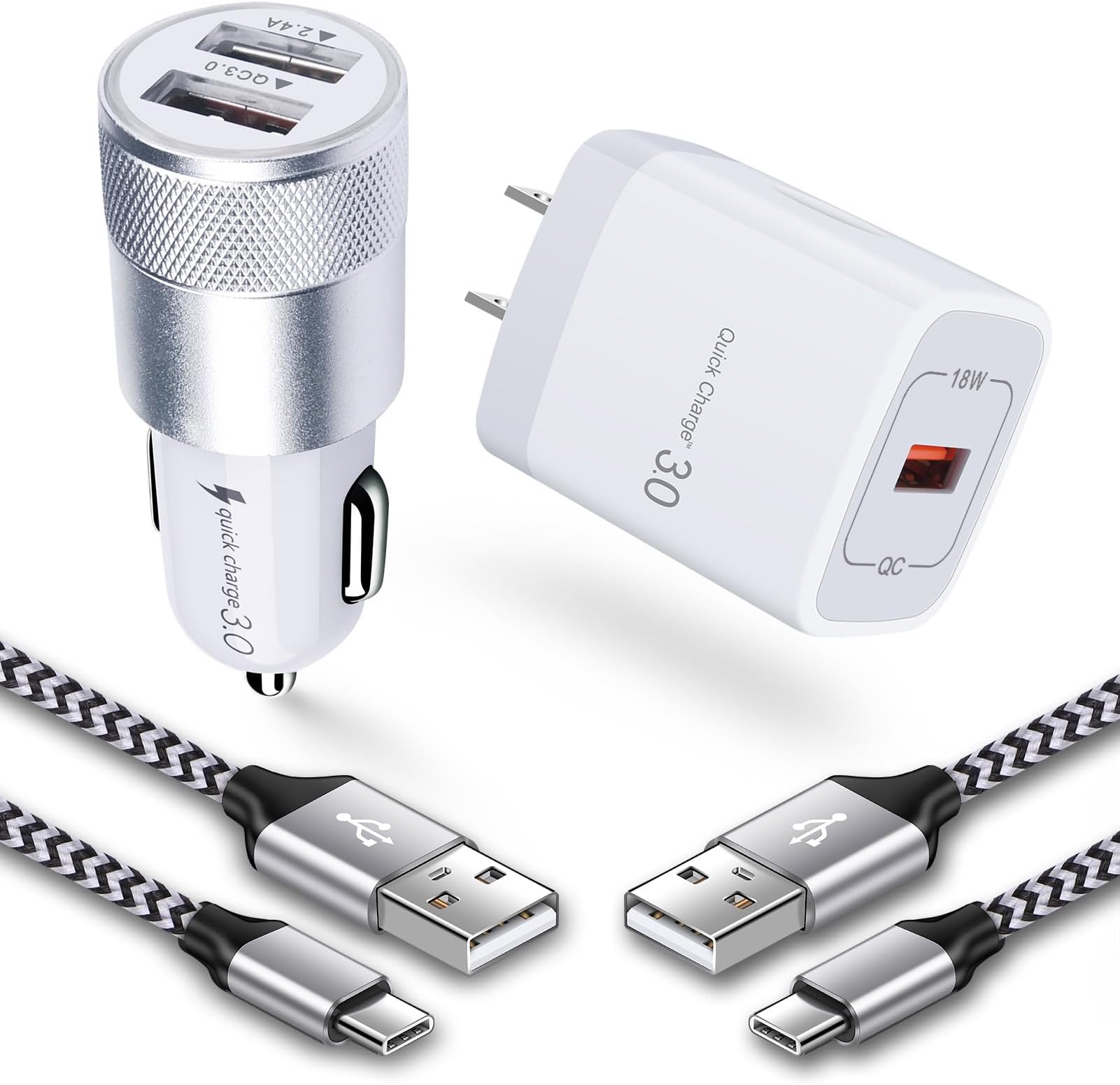 Amazon.com: Cluvox 18W USB C Fast Charger Set, Compatible for Samsung ...