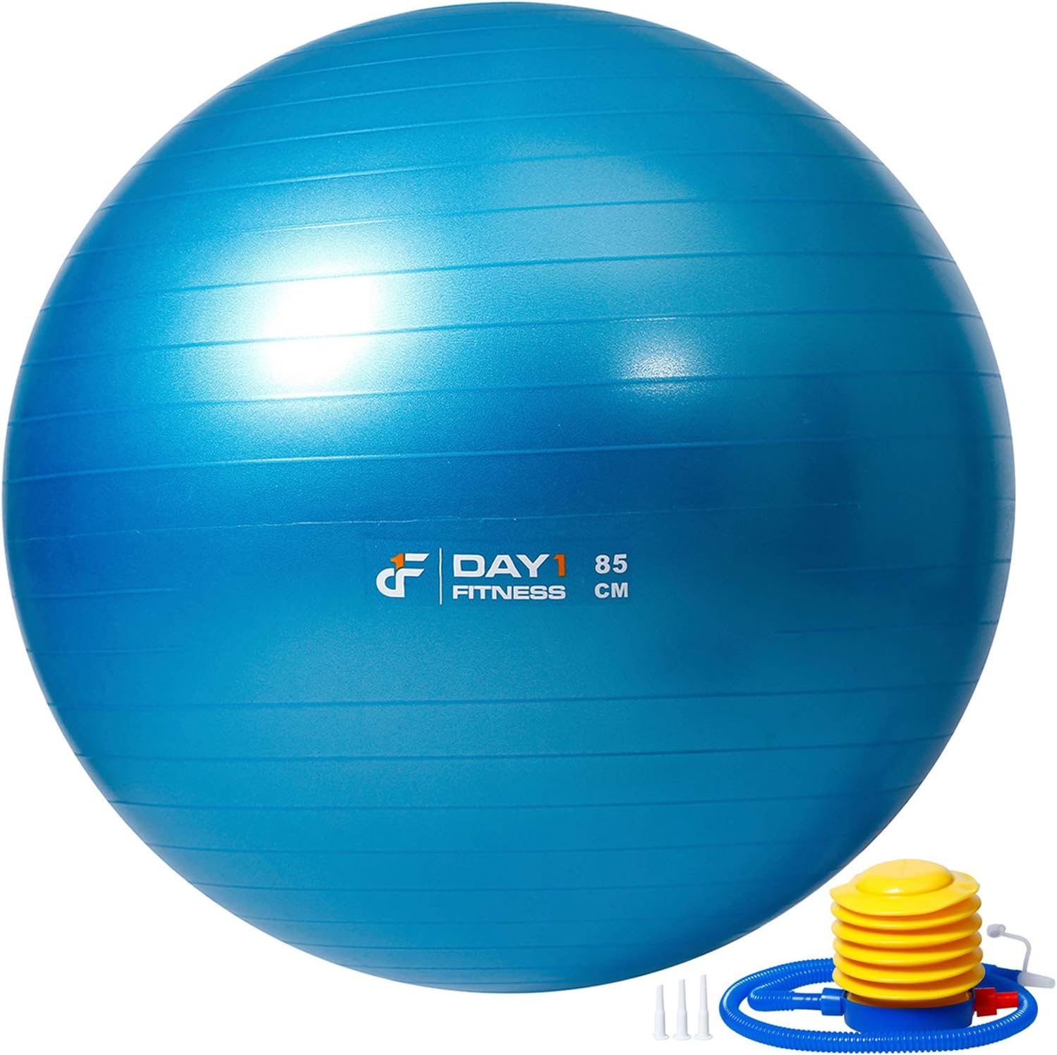 Amazon.com: Yoga Exercise Ball by Day 1 Fitness 85CM with Foot Pump ...