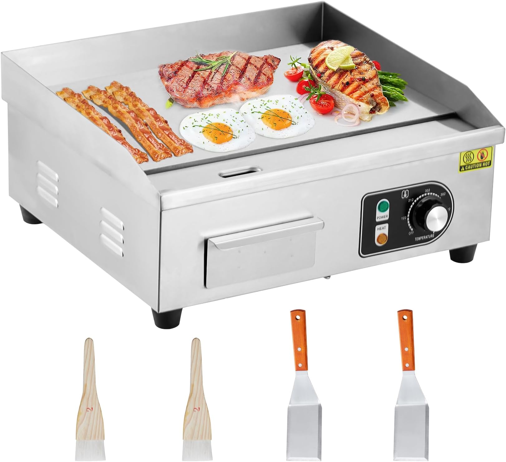 Amazon.com: 18-Inch Commercial Electric Grill 1600W Electric Countertop ...