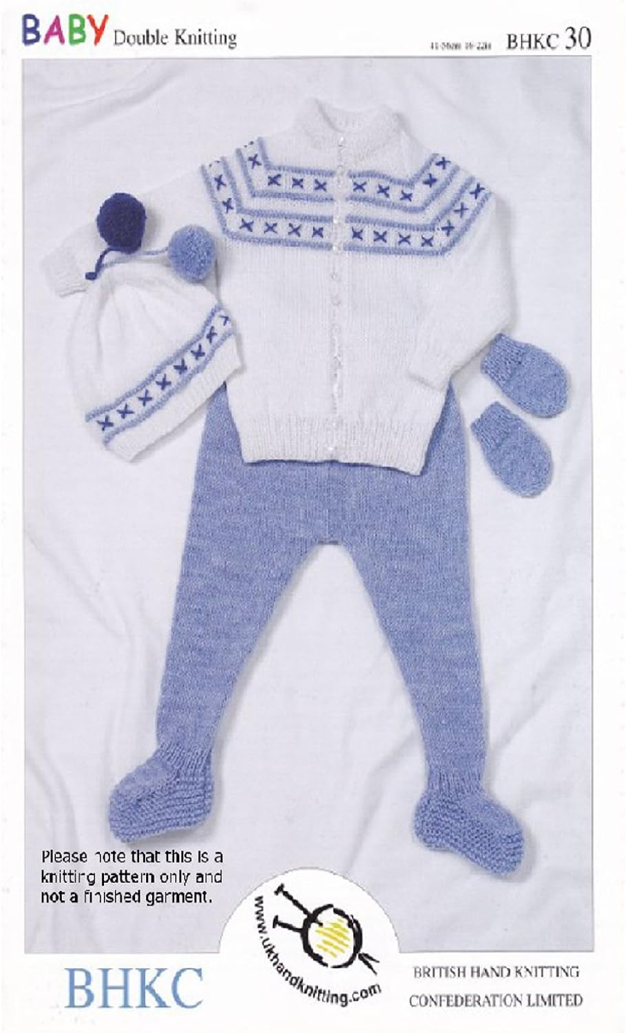 Double Knitting Pattern - BHKC 30 Baby Jacket Leggings Hat & Mittens ...