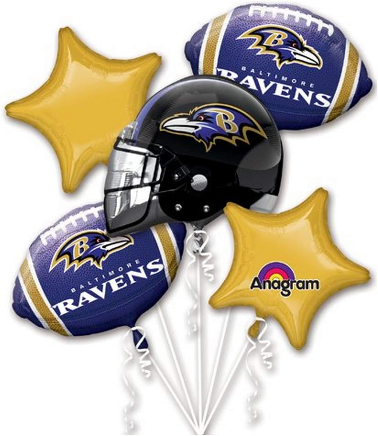 Amazon.com: Anagram Baltimore Ravens Balloon Bouquet, Multicolored ...