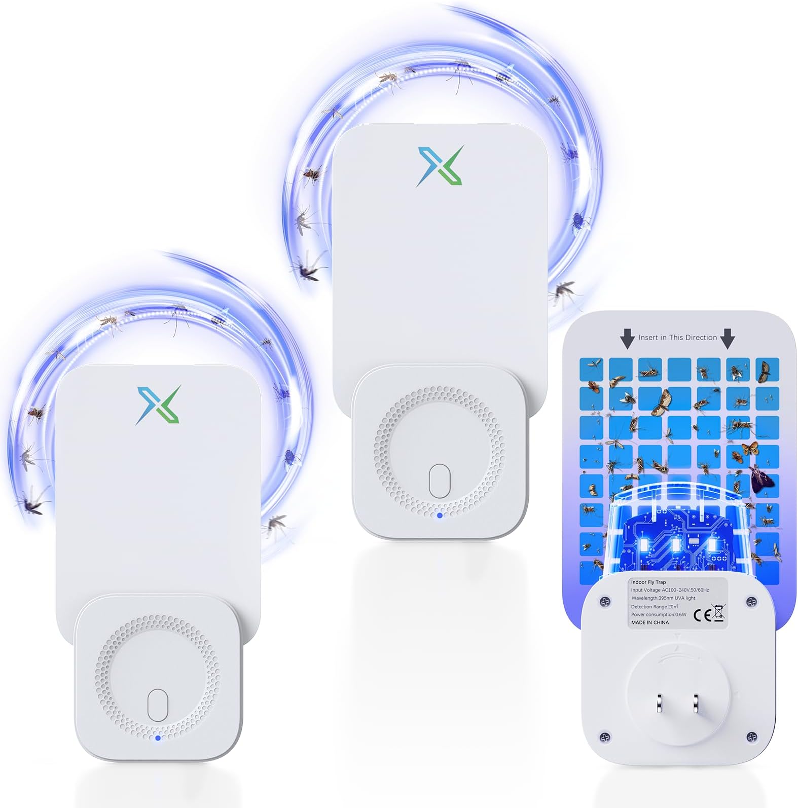 Amazon.com : 2 Pcs Flying Insect Trap, Indoor Insect Catcher, Plug-in ...