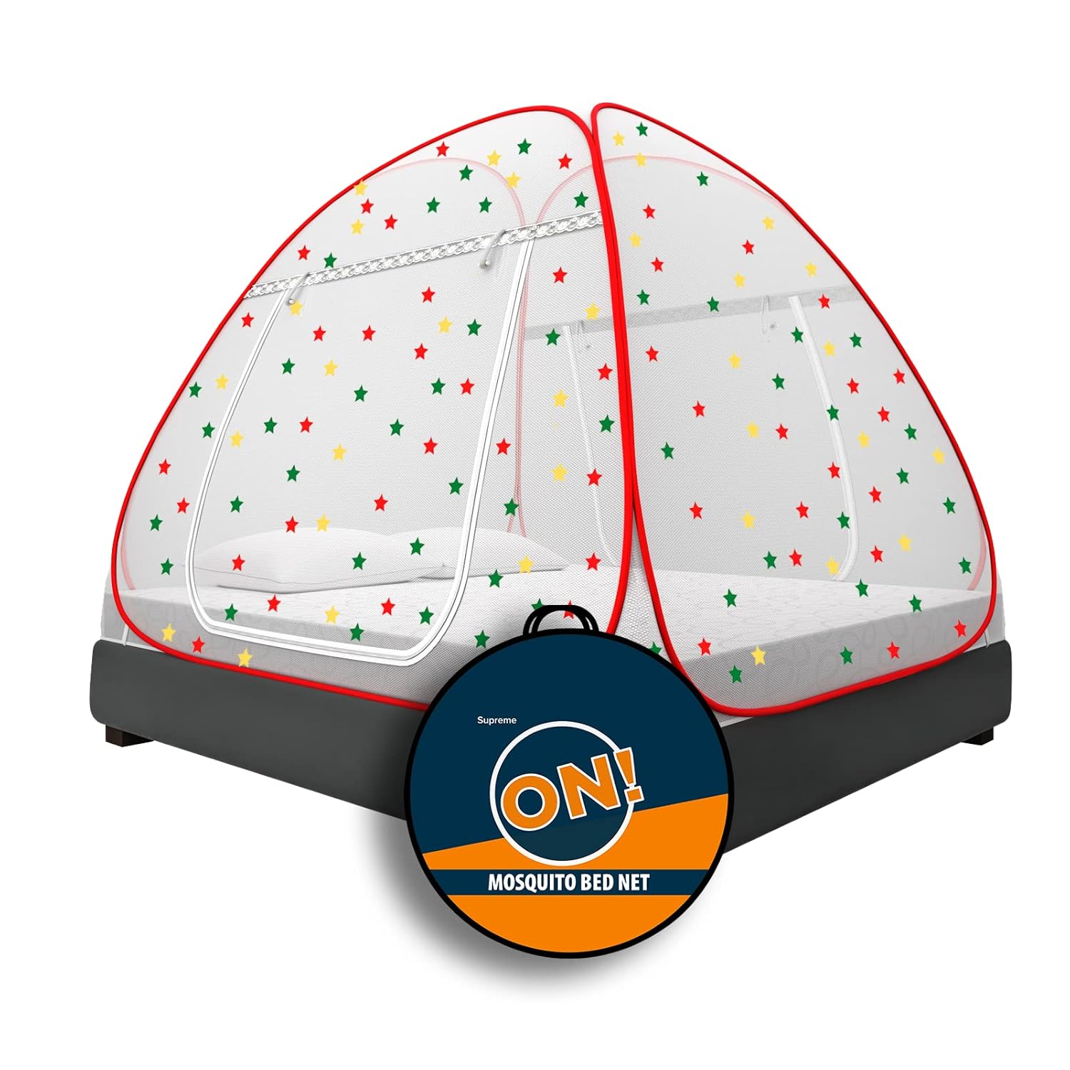 KOLAR Supreme On Double Bed Mosquito Net, King-Size (6.5 Feet X 6.5 ...