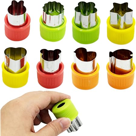 Vegetable Cutters for Kids Set, 12 Pcs Stainless Steel Fruit Shape ...