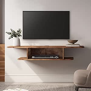 Amazon.com: FITUEYES 2 Tier Modern Floating TV Stand Wall Mounted ...
