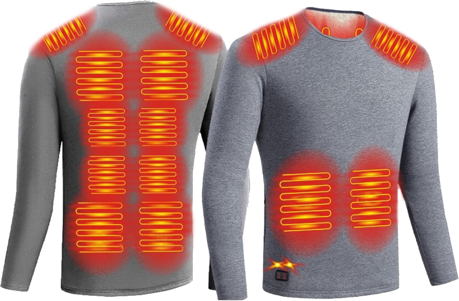 Amazon.com: Heated Trousers Thermal Shirt for Men, Baselayer Top with ...