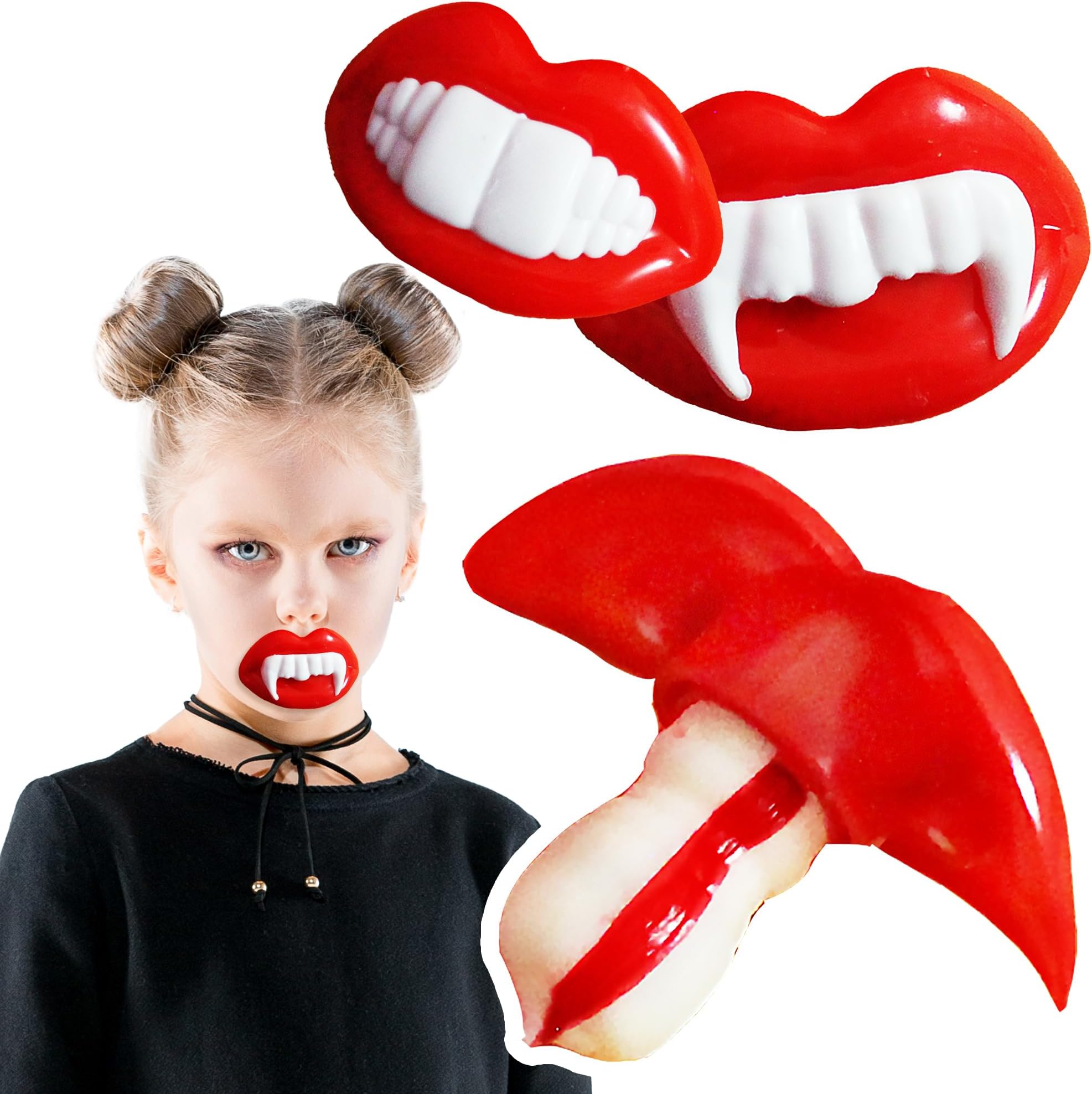 Amazon.com : Fruidles Halloween Vampires Fangs Tattoo Lollipop Suckers ...