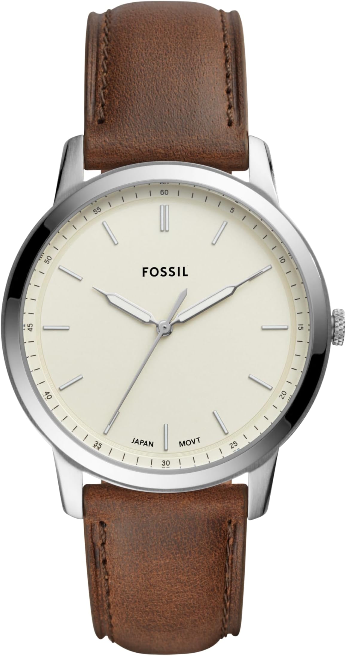 Fossil Leather Analog Beige Dial Brown Strap Men's Watch-Fs5439 ...
