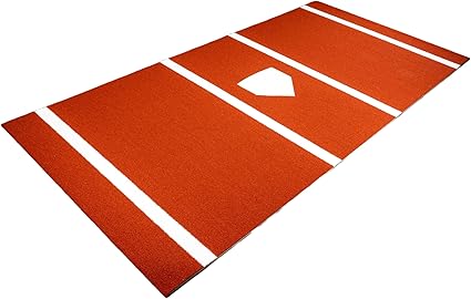 Amazon.com : Batting Mat Baseball Hitting Mat 6 x 12 with Regulation ...