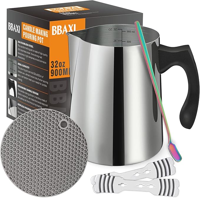 Amazon.com: BBAXI Candle Making Pouring Pot, DIY Candle Making Kit ...