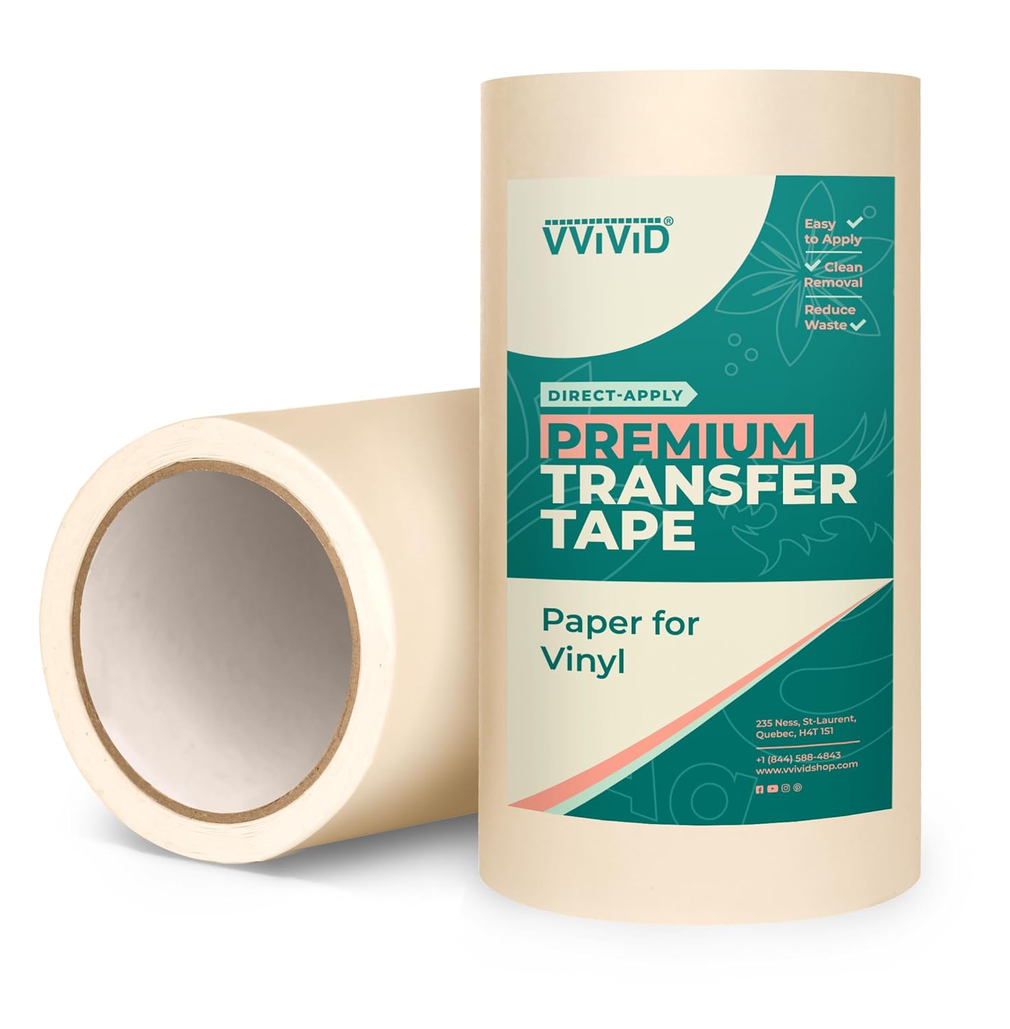 VViViD Premium Direct-Apply Medium-High Tack Transfer Tape for Crafting ...