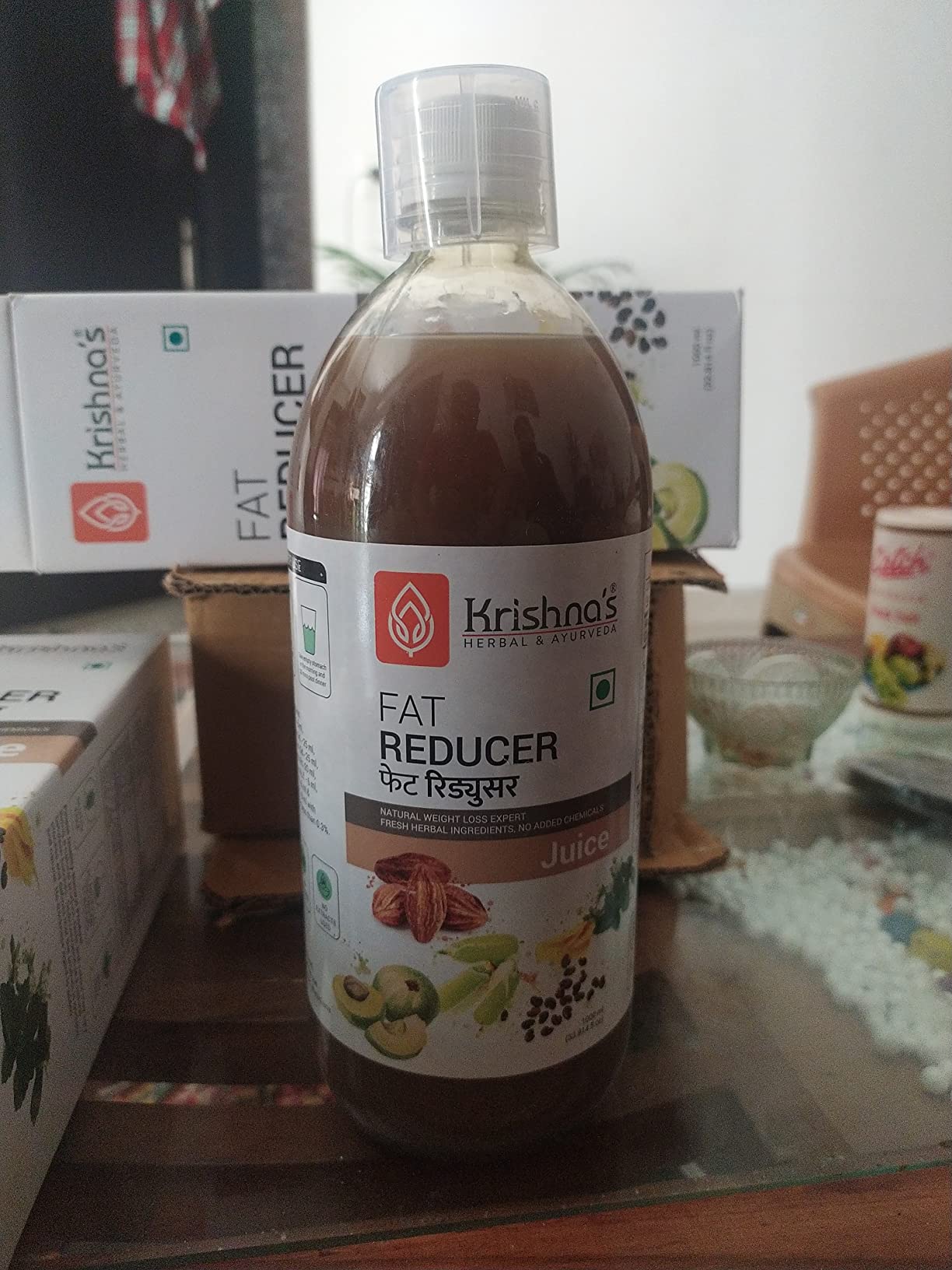 Krishna's Fat Reducer Juice - 1000 ml (Pack of 2) | 12 Powerful herbs ...
