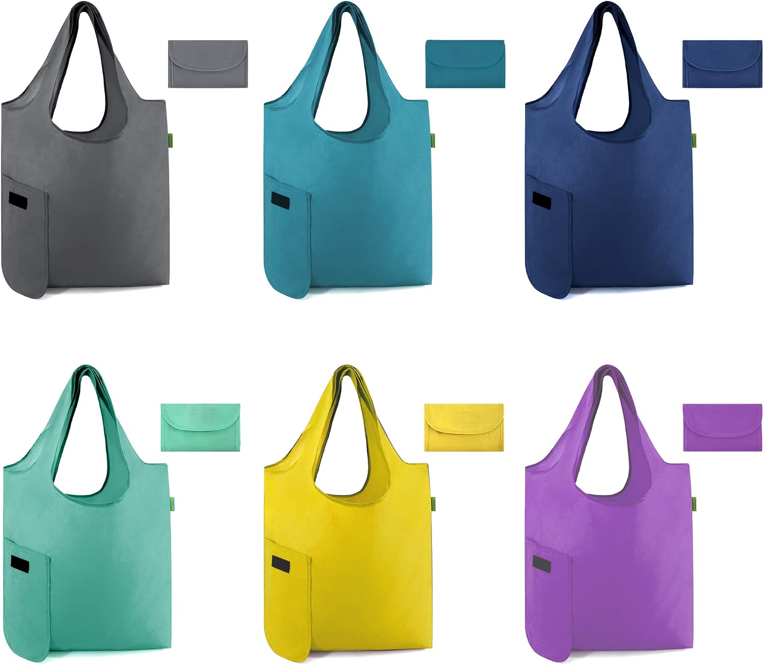 Amazon.com - BeeGreen Reusable Grocery Bags, 6 Pieces Large Kitchen ...