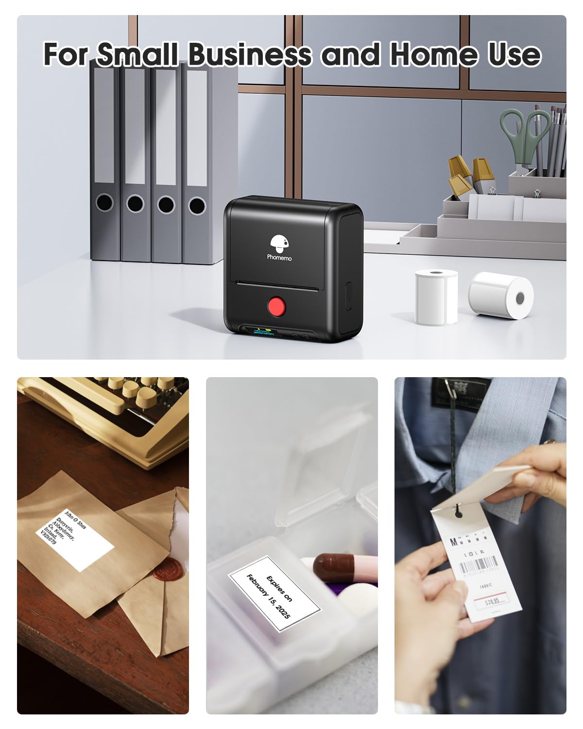 Snapklik.com : Thermal Label Maker, M200 Bluetooth Thermal Label ...