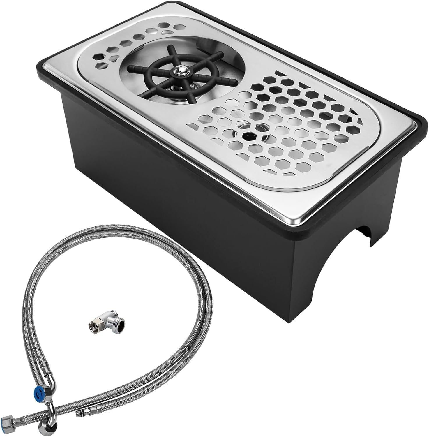 Amazon.com: DIBTSA Pitcher Rinser with Base and Drip Tray, Stainless ...